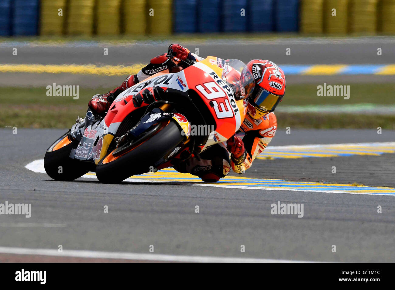 Le Mans, France. 8th May, 2016. Marc Marquez of Spain and Repsol Honda ...