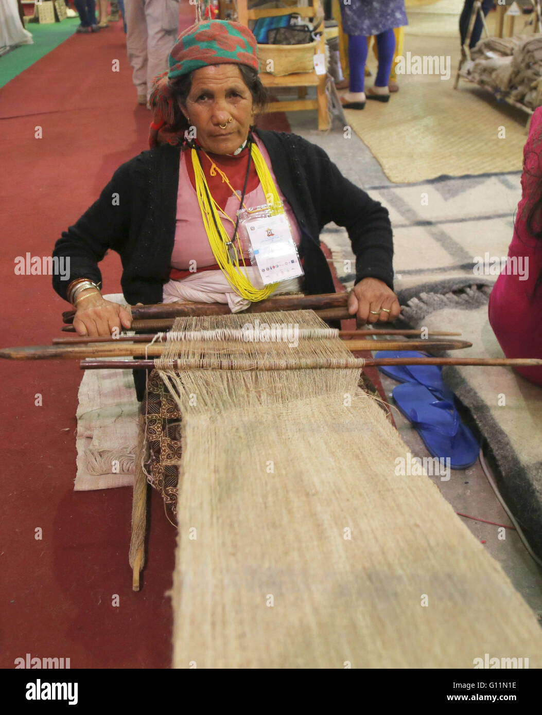 Kathmandu Woman In Traditional Clothes High Resolution Stock ...