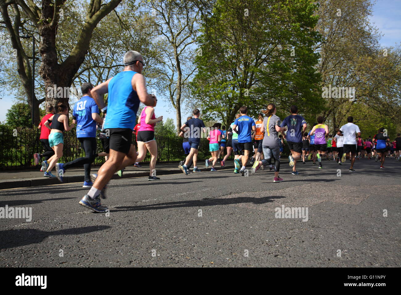 Hackney, London, UK. 8th May, 2016. HAckney Marathon Run by many on a ...