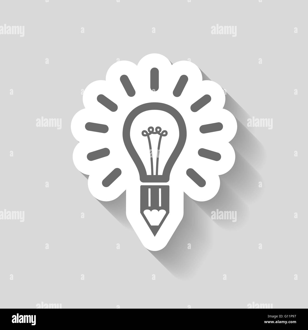 Pictograph of light bulb Stock Vector Image & Art - Alamy