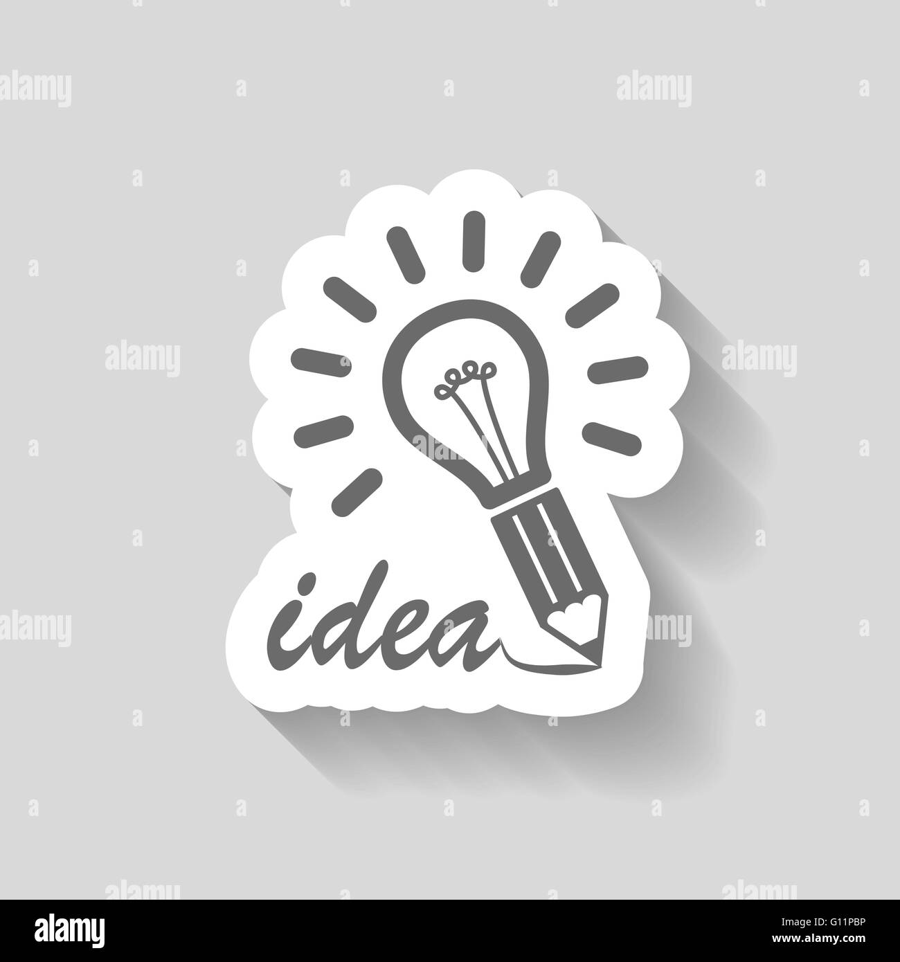 Pictograph of light bulb Stock Vector Image & Art - Alamy