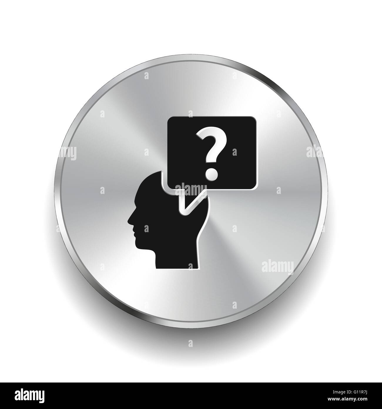 Mobile concept question man Cut Out Stock Images & Pictures - Alamy