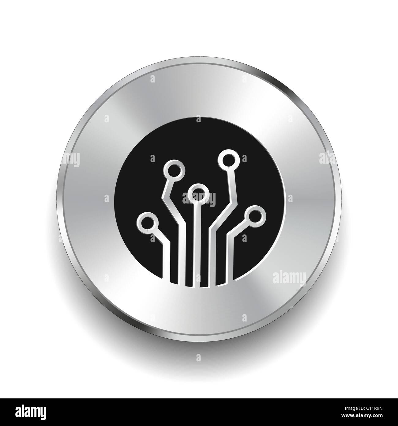 Circuit board icon shadow Cut Out Stock Images & Pictures - Alamy