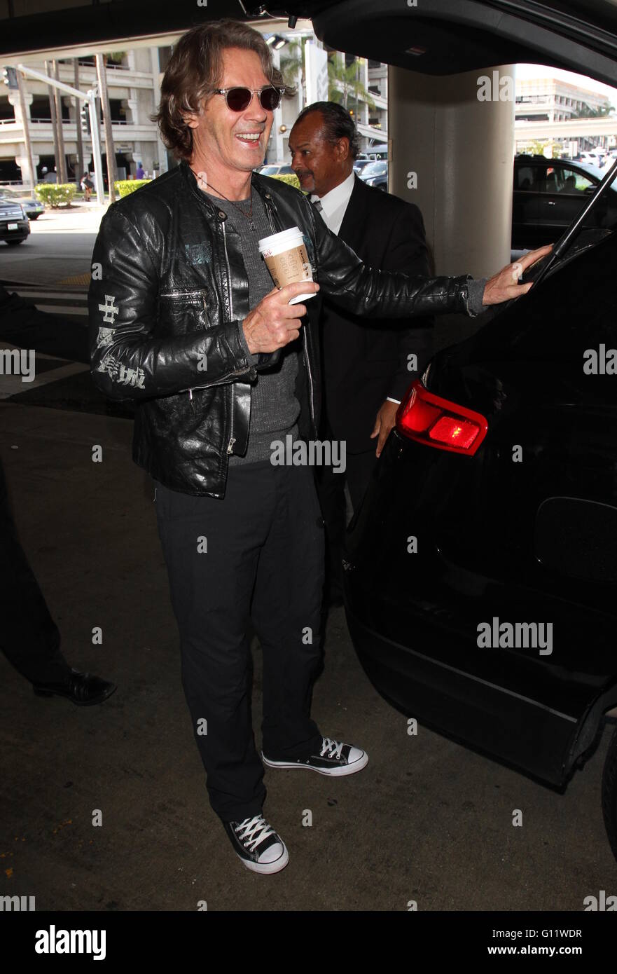 Rick Springfield arrives at Los Angeles International (LAX) Airport ...