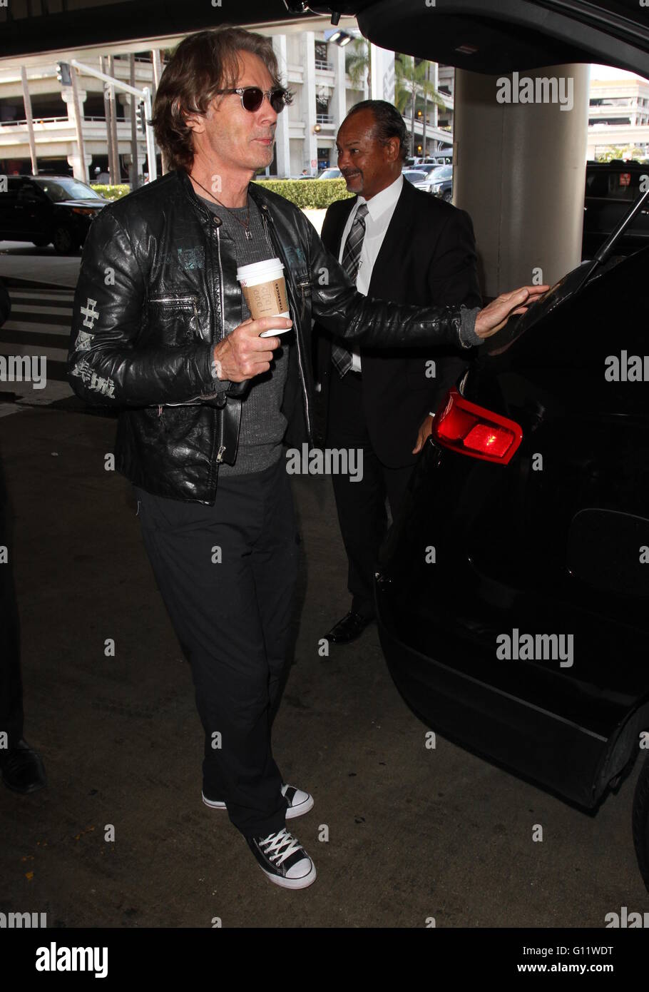 Rick Springfield arrives at Los Angeles International (LAX) Airport ...