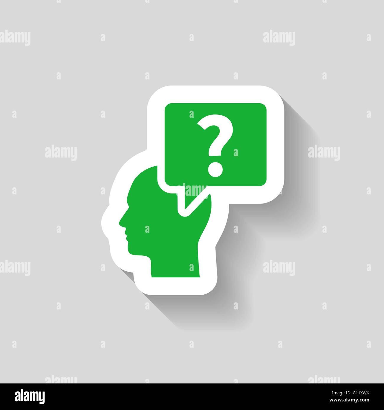 Pictograph of question mark and man Stock Vector Image & Art - Alamy