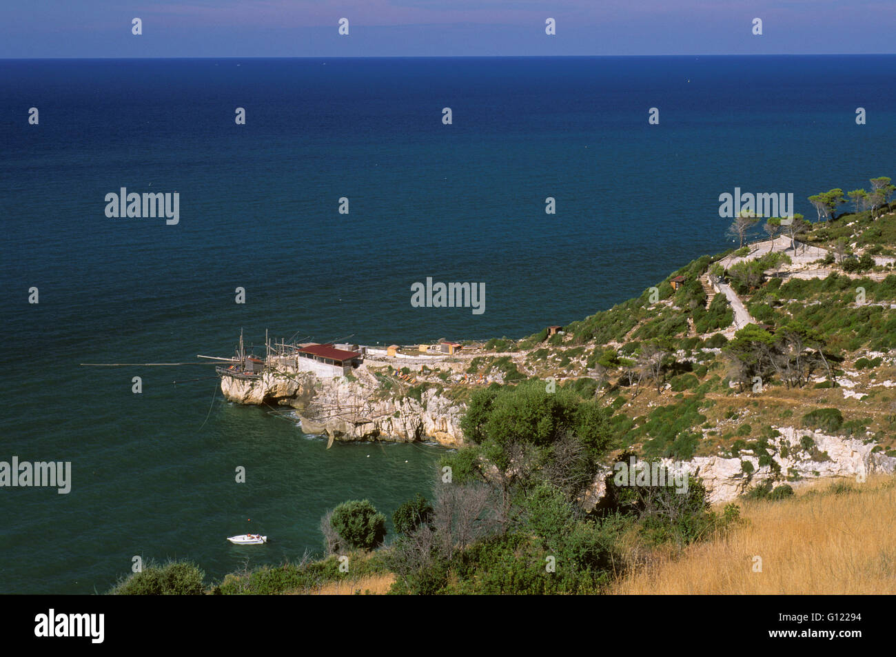 Trabucco of Monte Pucci, Gargano promontory, Peschici, Gargano National ...