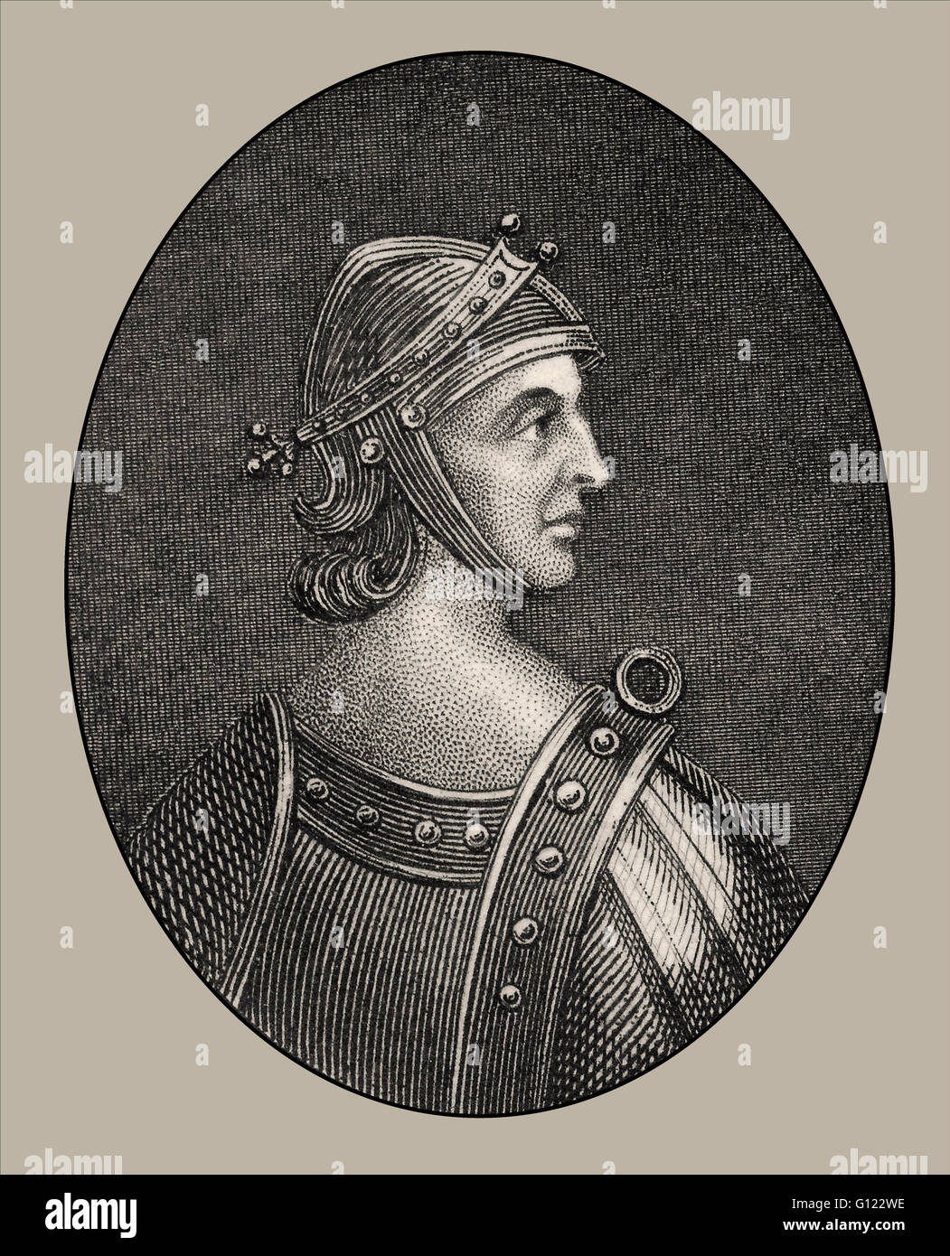 Harold I or Harold Harefoot, c. 1016-1040, King of England Stock Photo ...