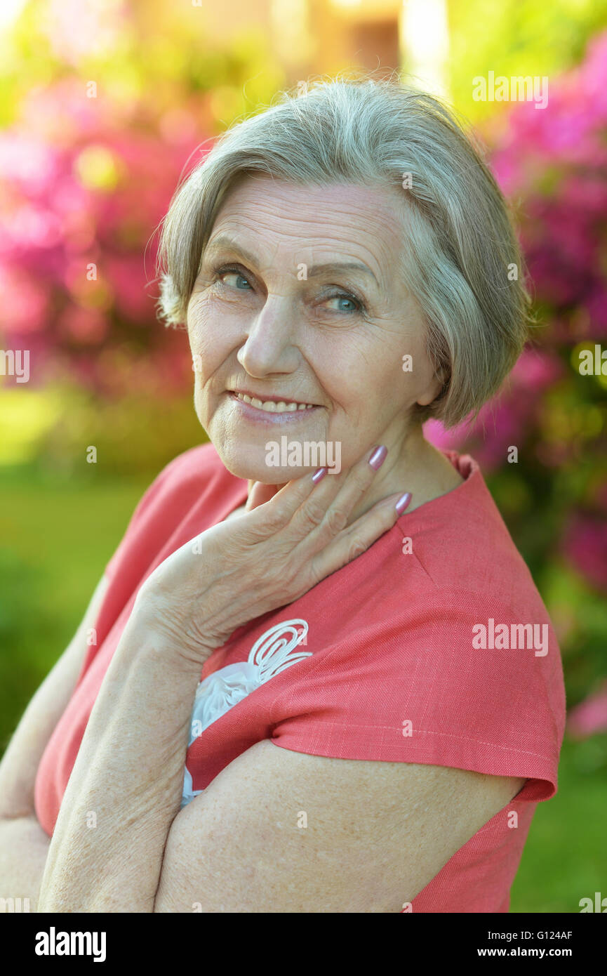Portrait of an older woman Stock Photo - Alamy