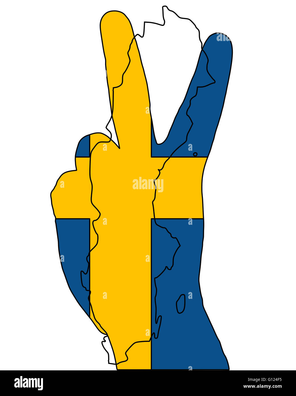 Swedish finger signal Stock Photo - Alamy