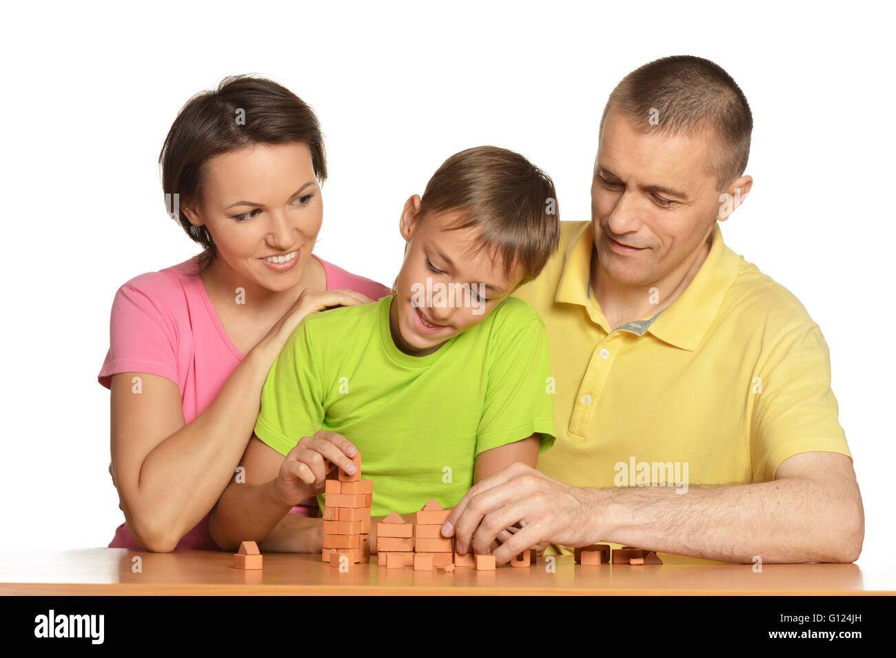Parents playing constructor Stock Photo - Alamy