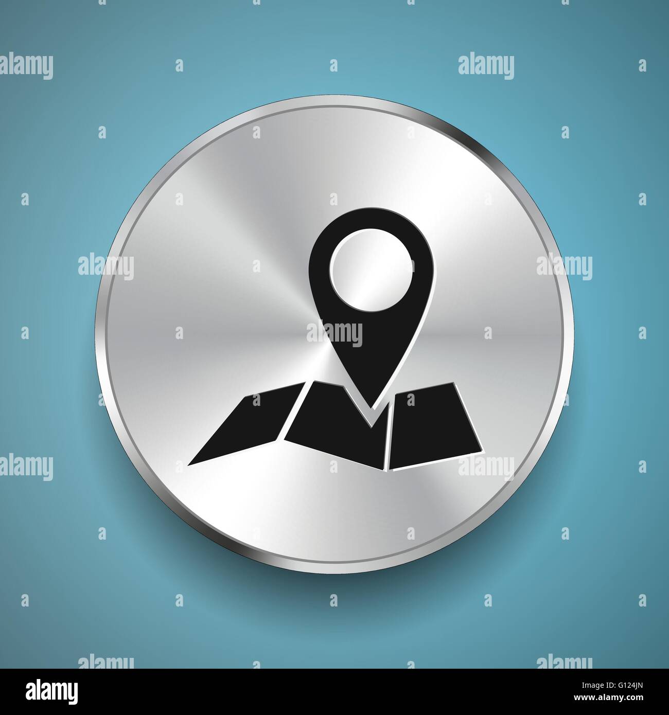 Pin on the map. Vector icon Stock Vector Image & Art - Alamy