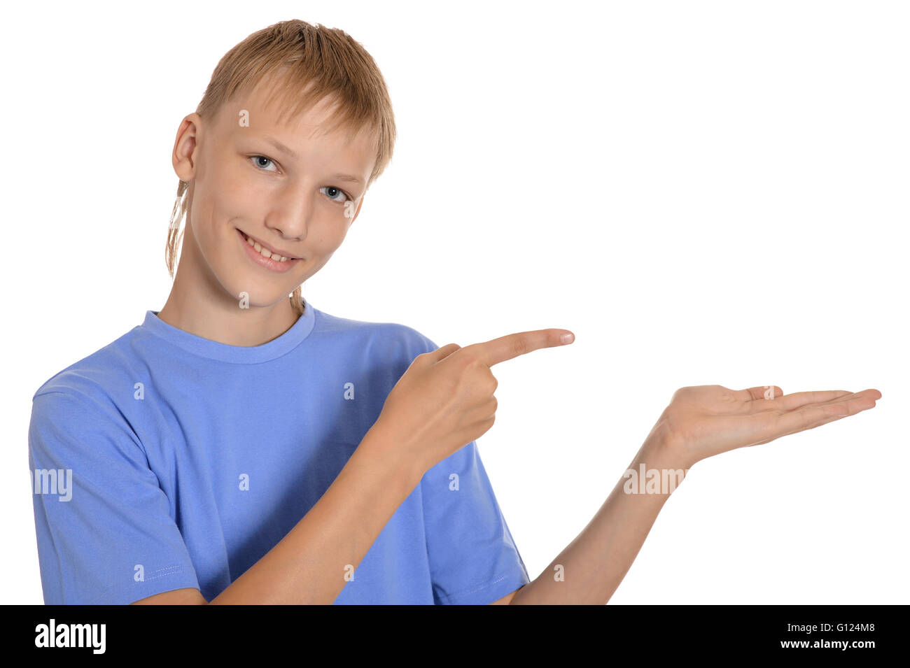 Young boy standing Stock Photo - Alamy
