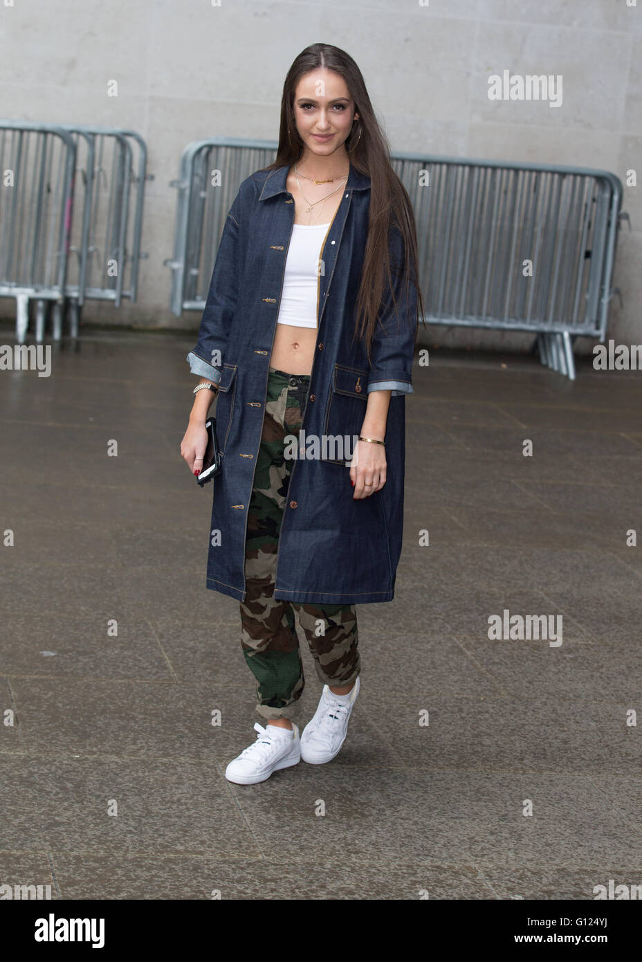 K Stewart pictured arriving at the Radio 1 studios Featuring: K Stewart ...