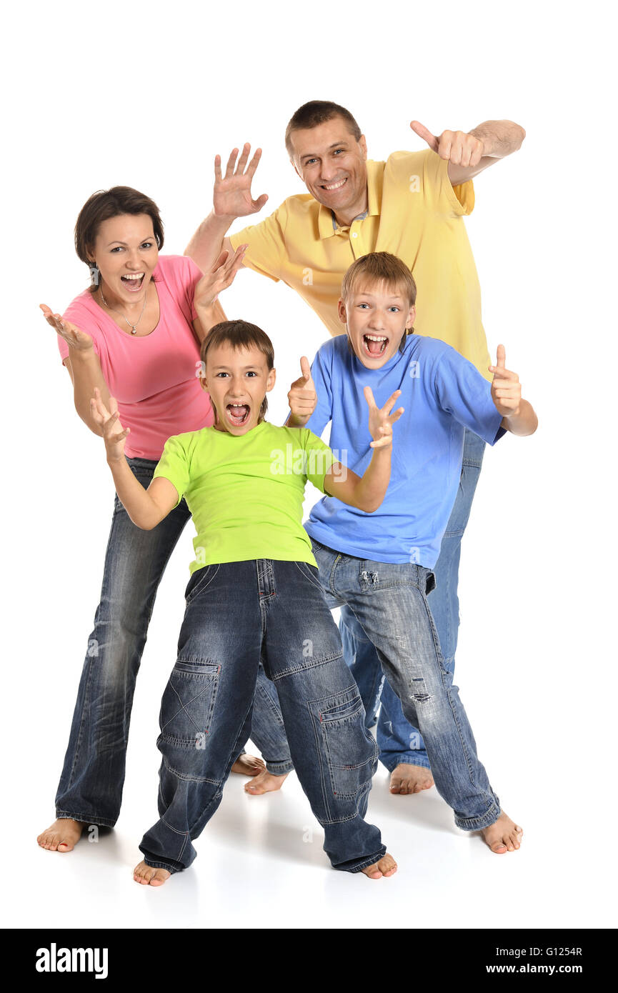 Portrait of a cheerful family Stock Photo - Alamy