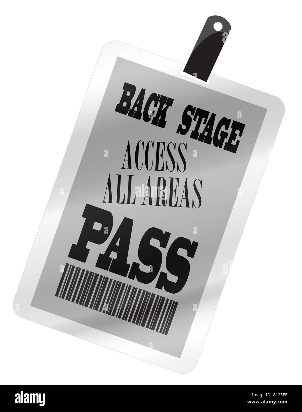 A plastic back stage pass isolated on a white background Stock Photo ...