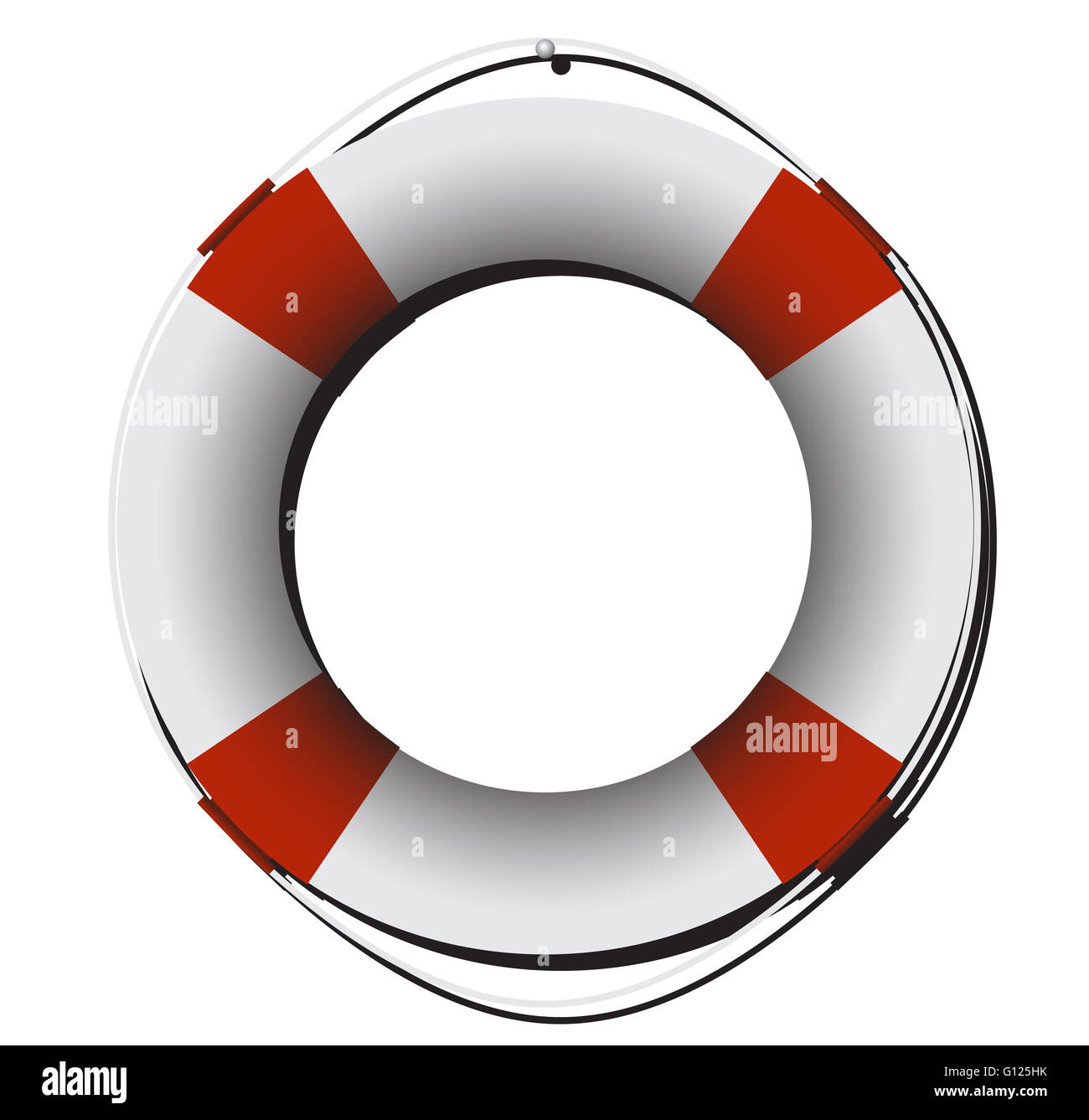 A life ring isolated on a white background Stock Photo - Alamy