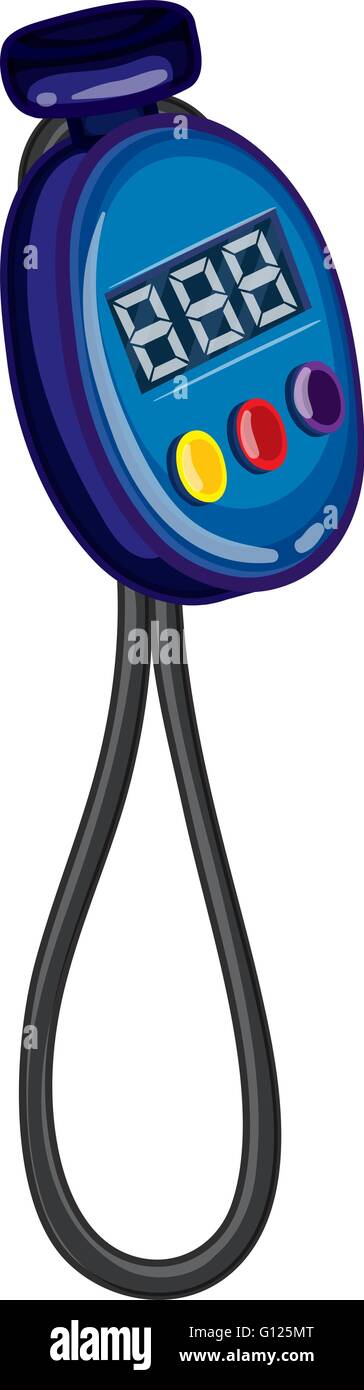 Blue stopwatch with string illustration Stock Vector Image & Art - Alamy