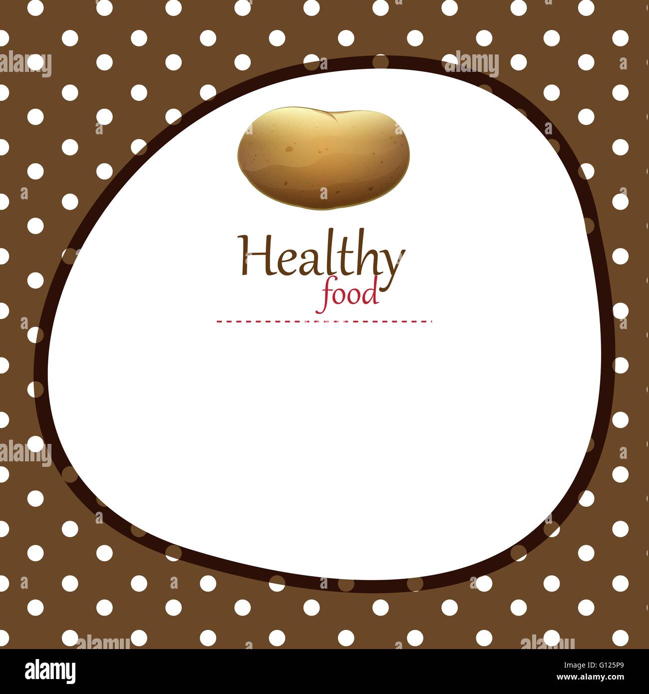 Potato on border design illustration Stock Vector Image & Art - Alamy