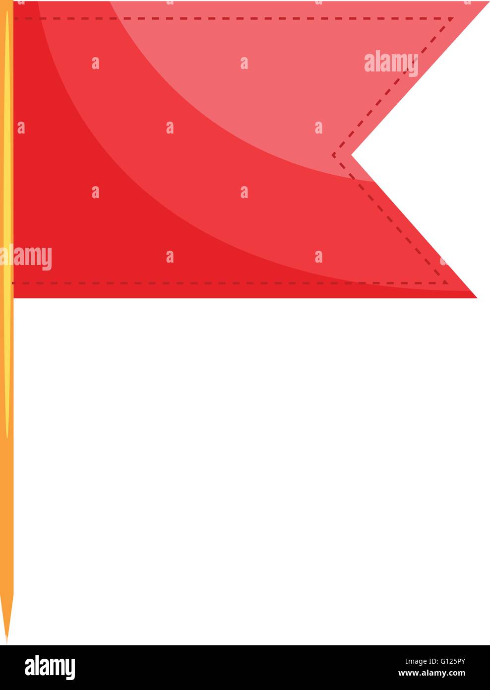 Single flag with sharp stick illustration Stock Vector Image & Art - Alamy