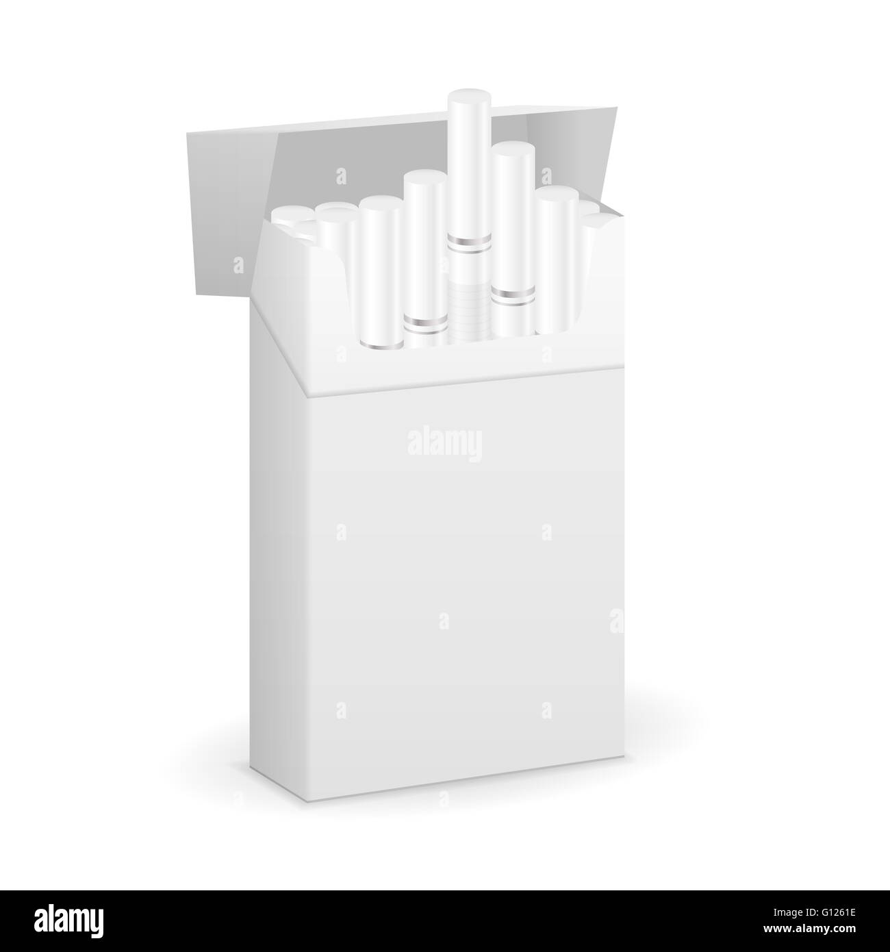Cigarette box on a white background Stock Photo - Alamy