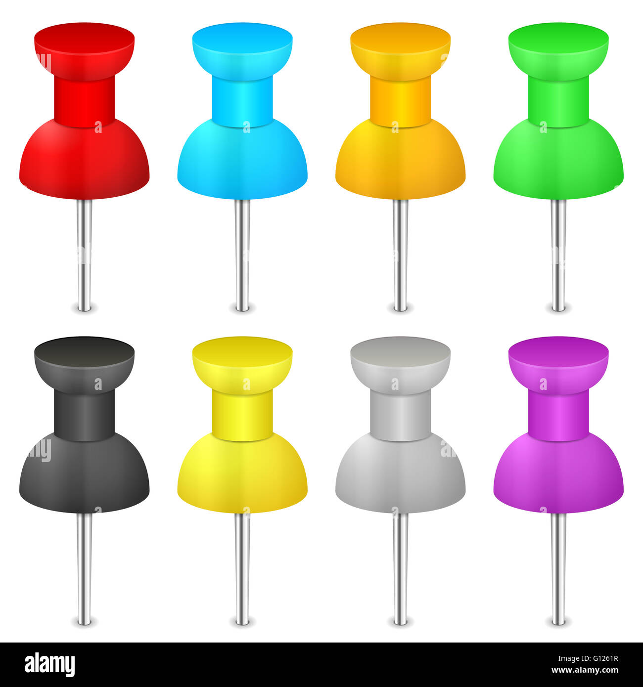 Map marker set on a white background Stock Photo - Alamy