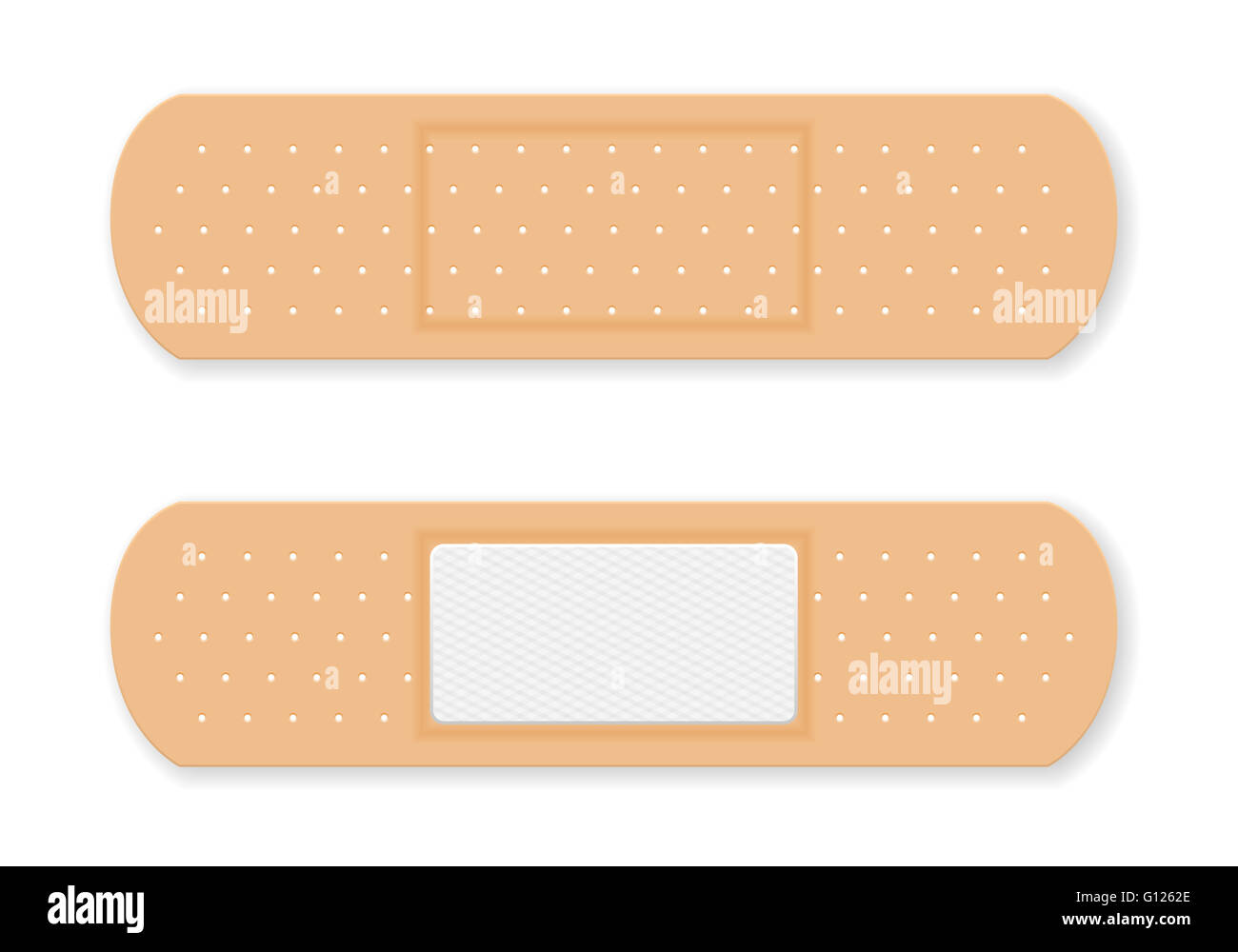 Sticking plaster on a white background Stock Photo - Alamy