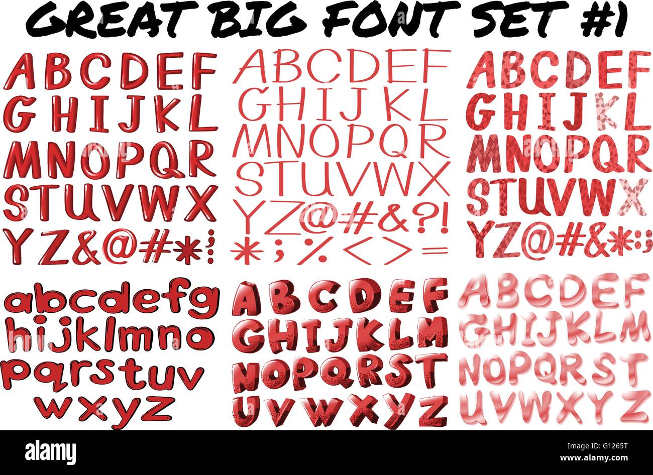 Bold red letters Stock Vector Images - Alamy