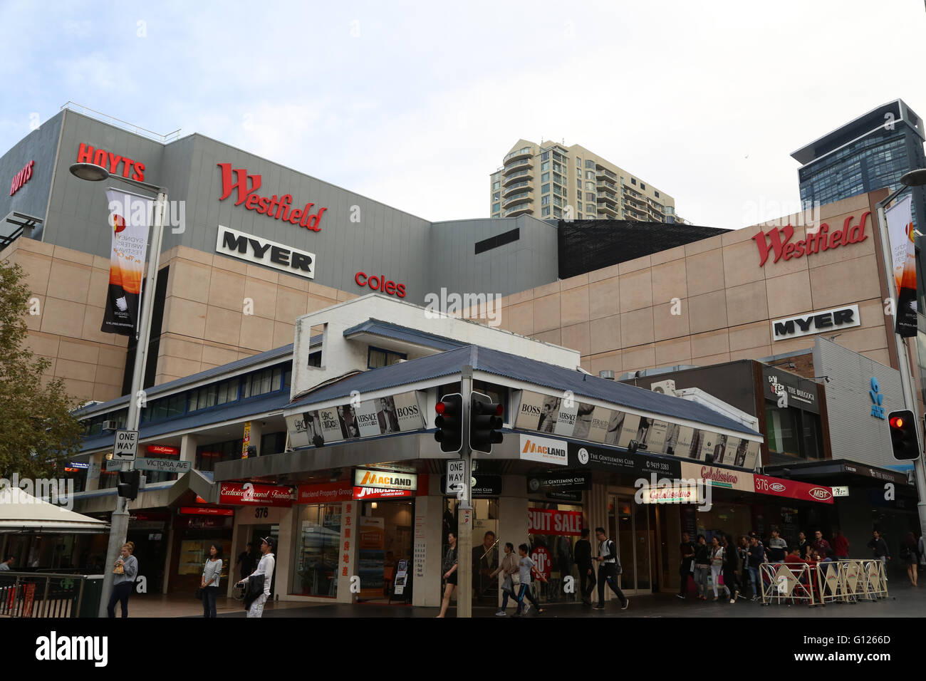 Westfield Chatswood shopping centre in Sydney, Australia Stock Photo ...