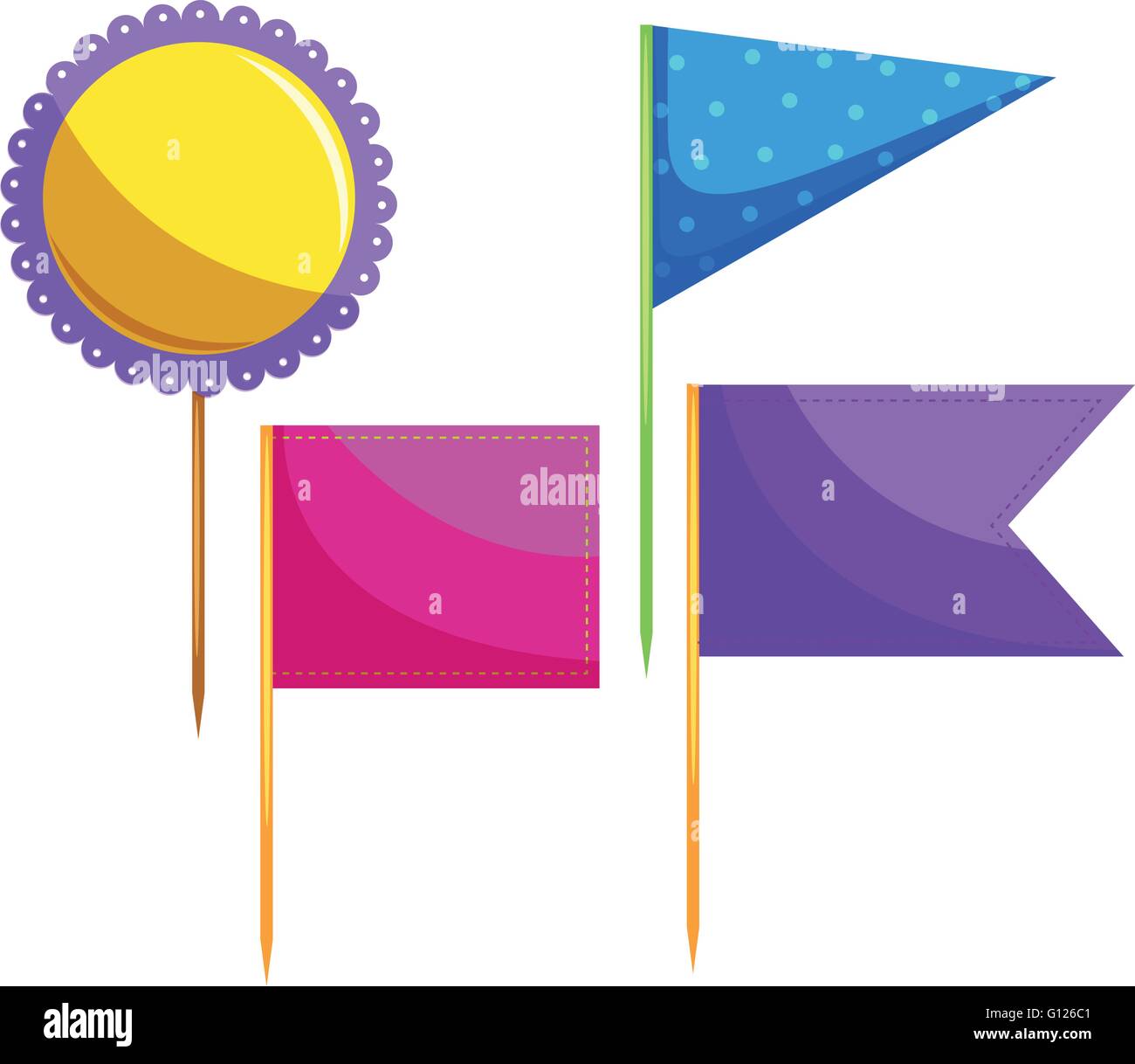 Decorating flag Cut Out Stock Images & Pictures - Alamy