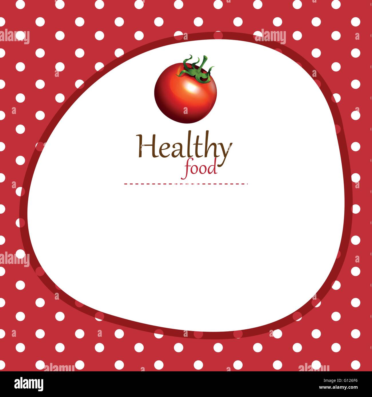 Border design with fresh tomato illustration Stock Vector Image & Art ...