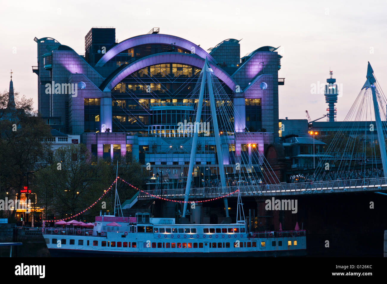 Charing Cross Station at dusk, London, England Stock Photo - Alamy