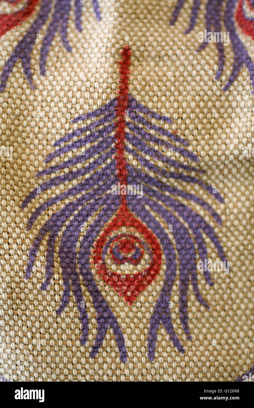 Colourful ornate Indian handmade textiles, material and fabric Stock ...