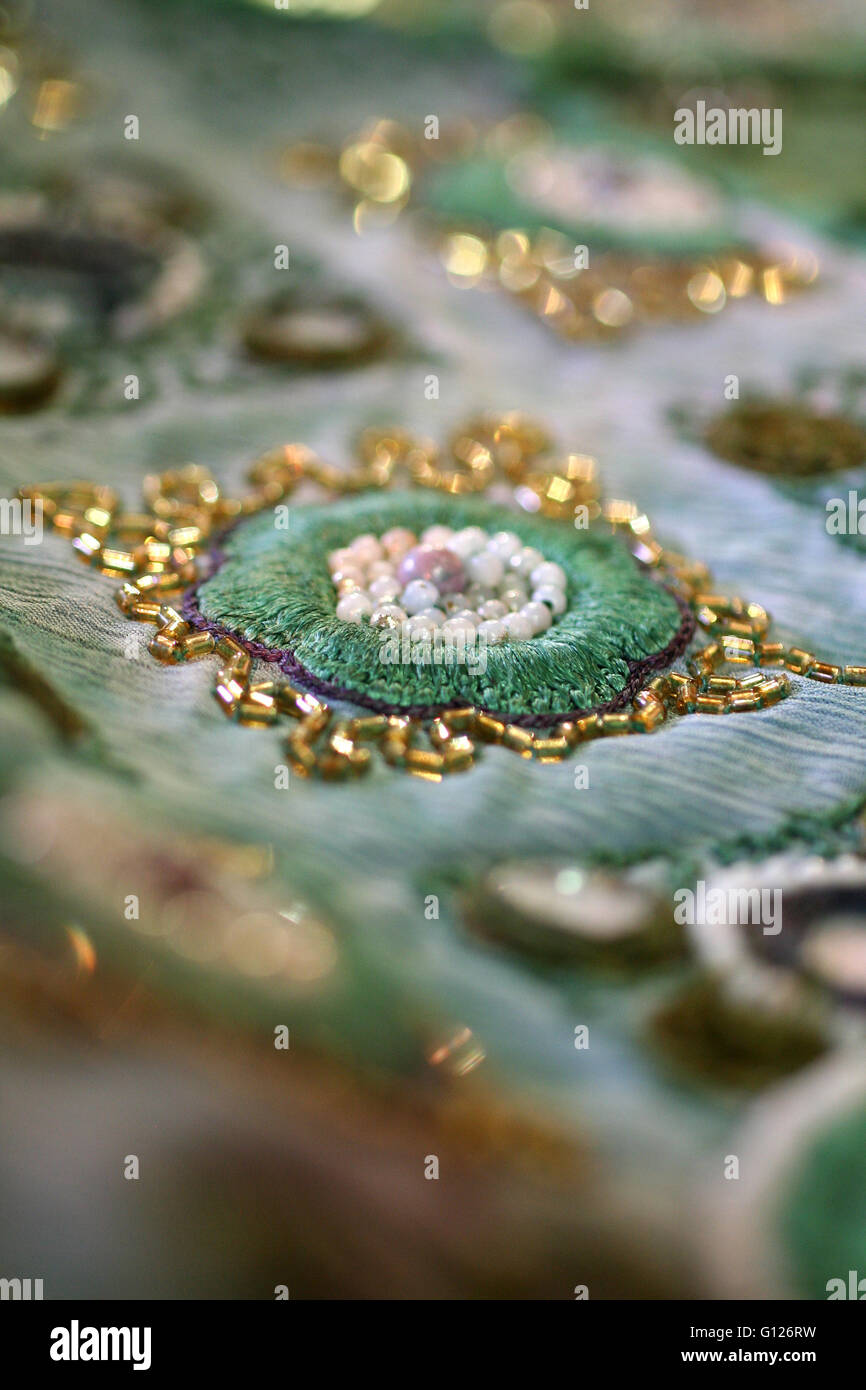 Colourful ornate Indian handmade textiles, material and fabric Stock ...