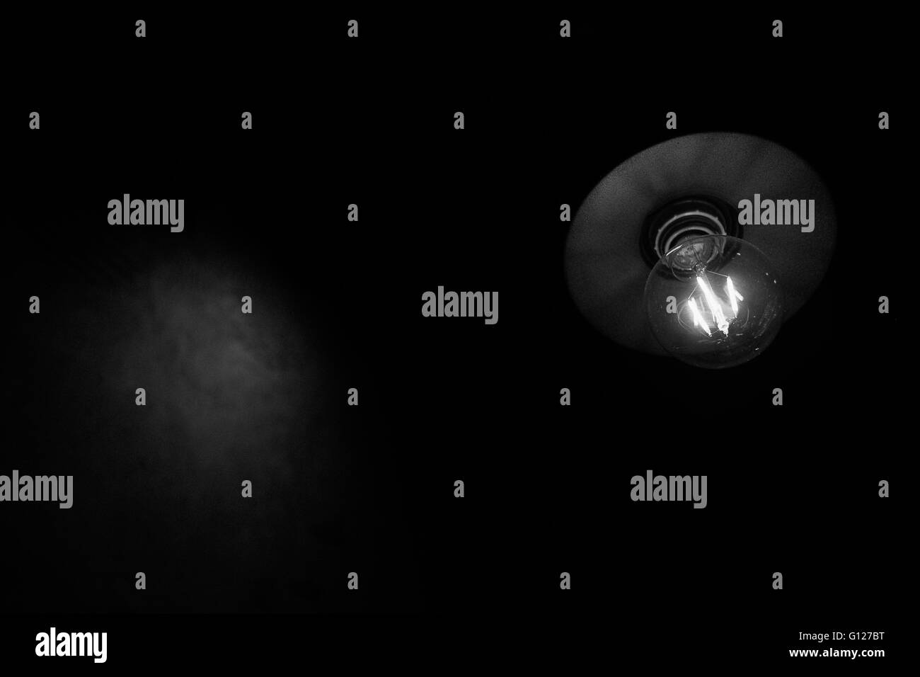 lamp in a dark background Stock Photo - Alamy