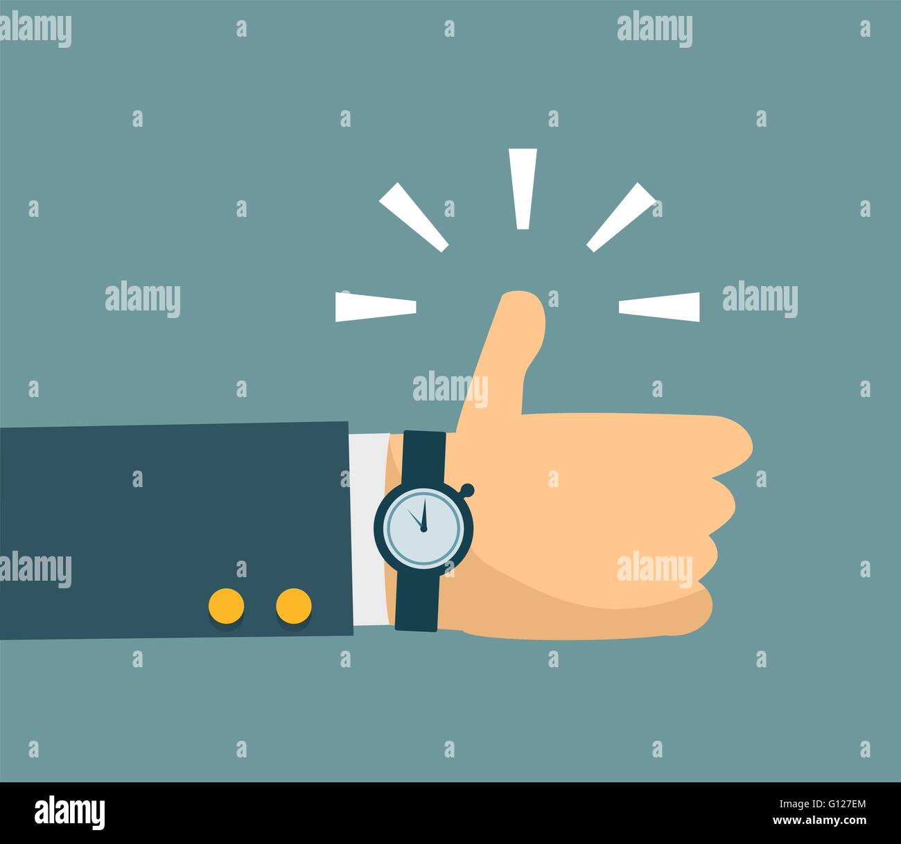 Thump up success Stock Vector Images - Alamy