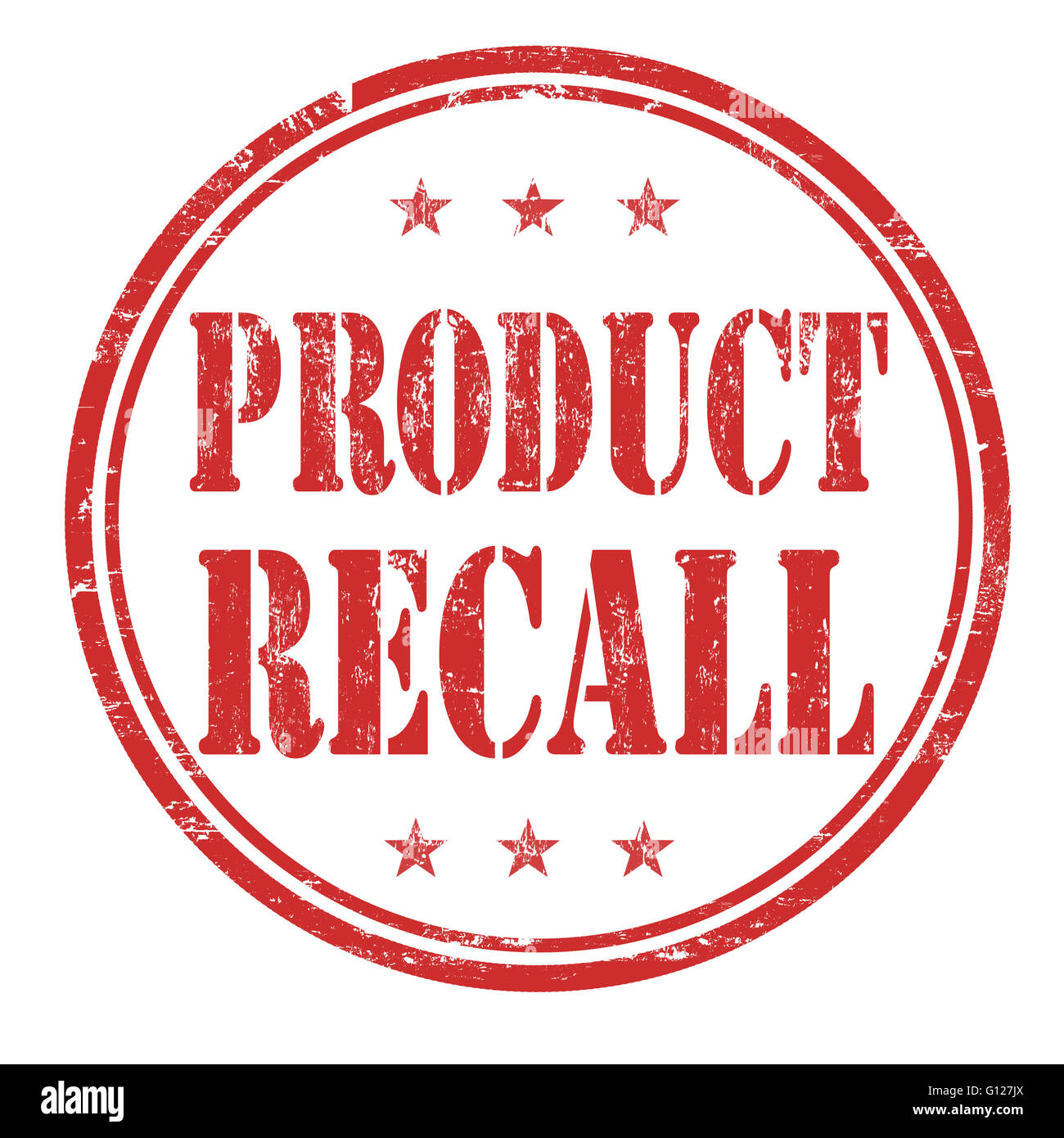 Product recall grunge rubber stamp on white background, vector ...