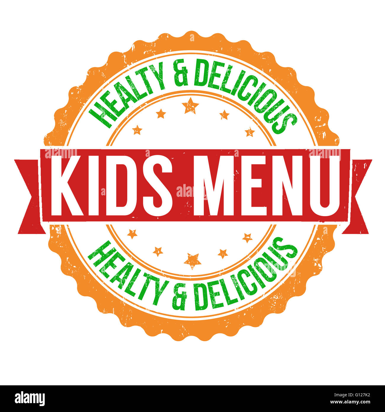 Kids menu grunge rubber stamp on white background, vector illustration ...