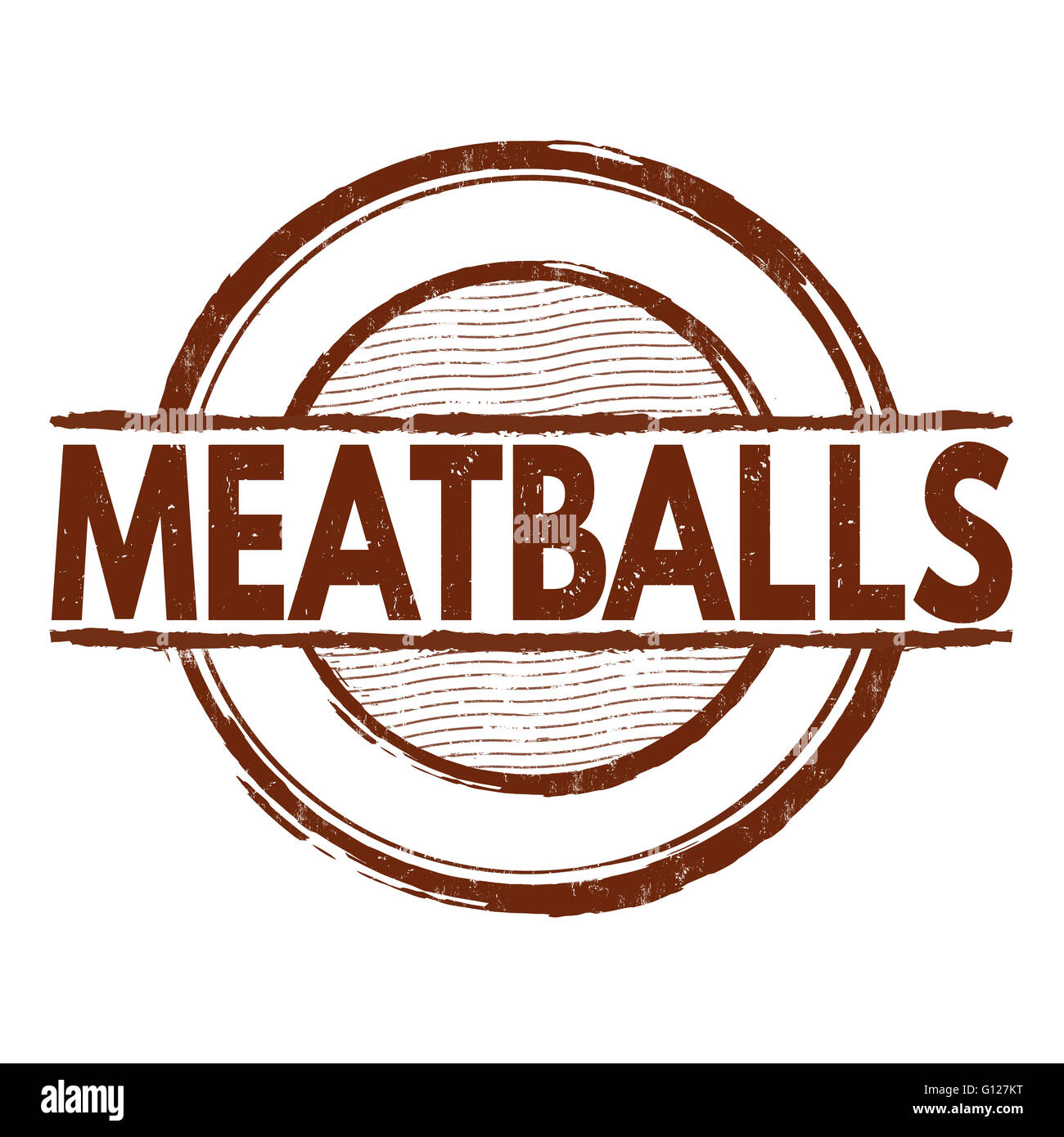 Meatballs grunge rubber stamp on white background, vector illustration ...