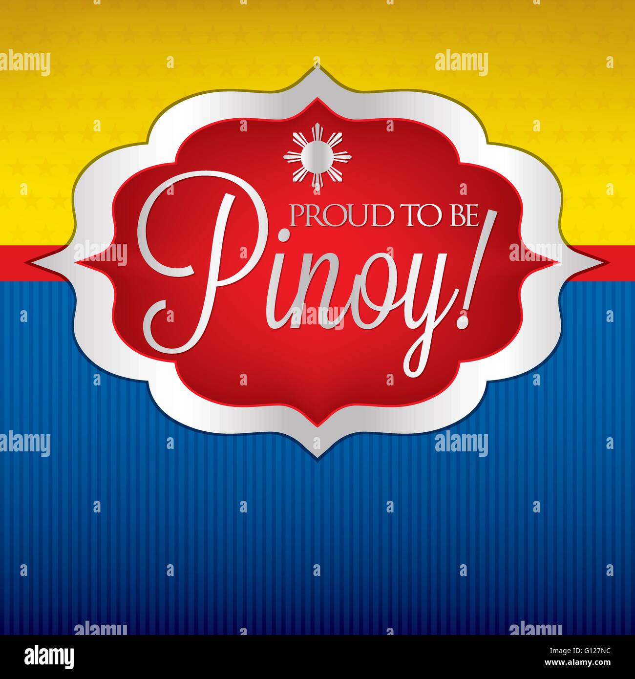 Elegant label Philippine Independence Day card in vector format Stock ...