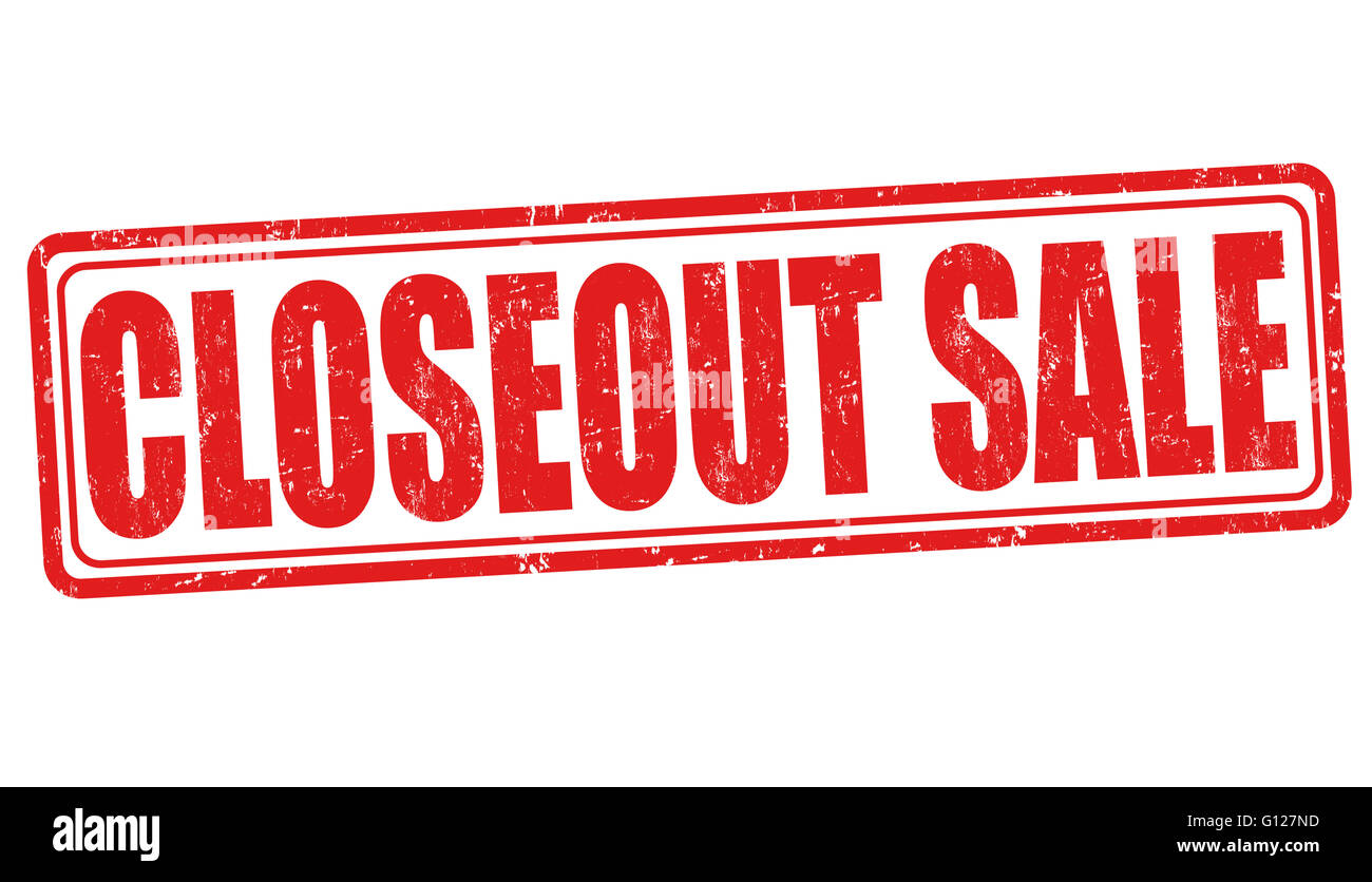 Closeout sale grunge rubber stamp on white background, vector ...