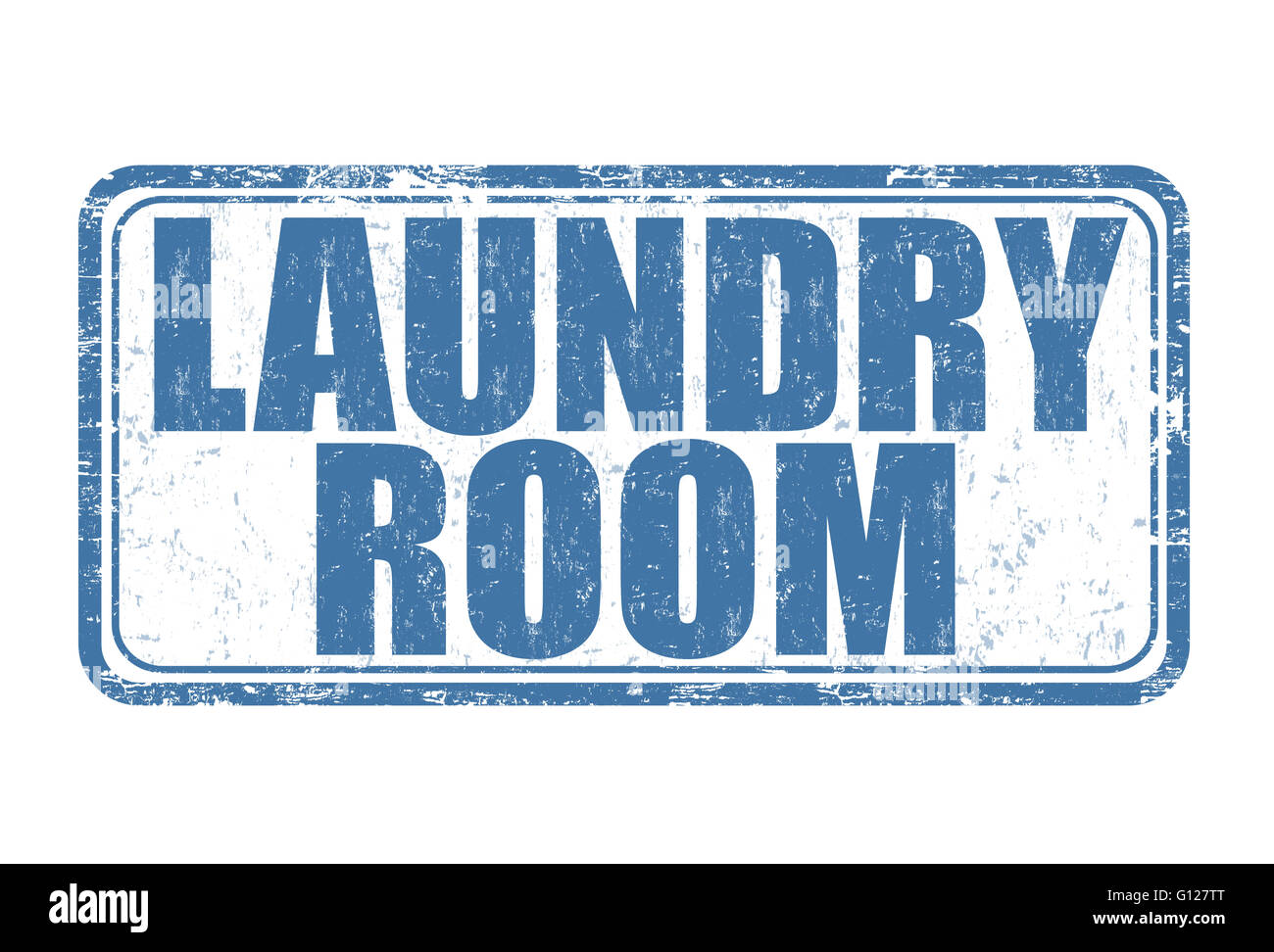 Laundry room grunge rubber stamp on white background, vector ...