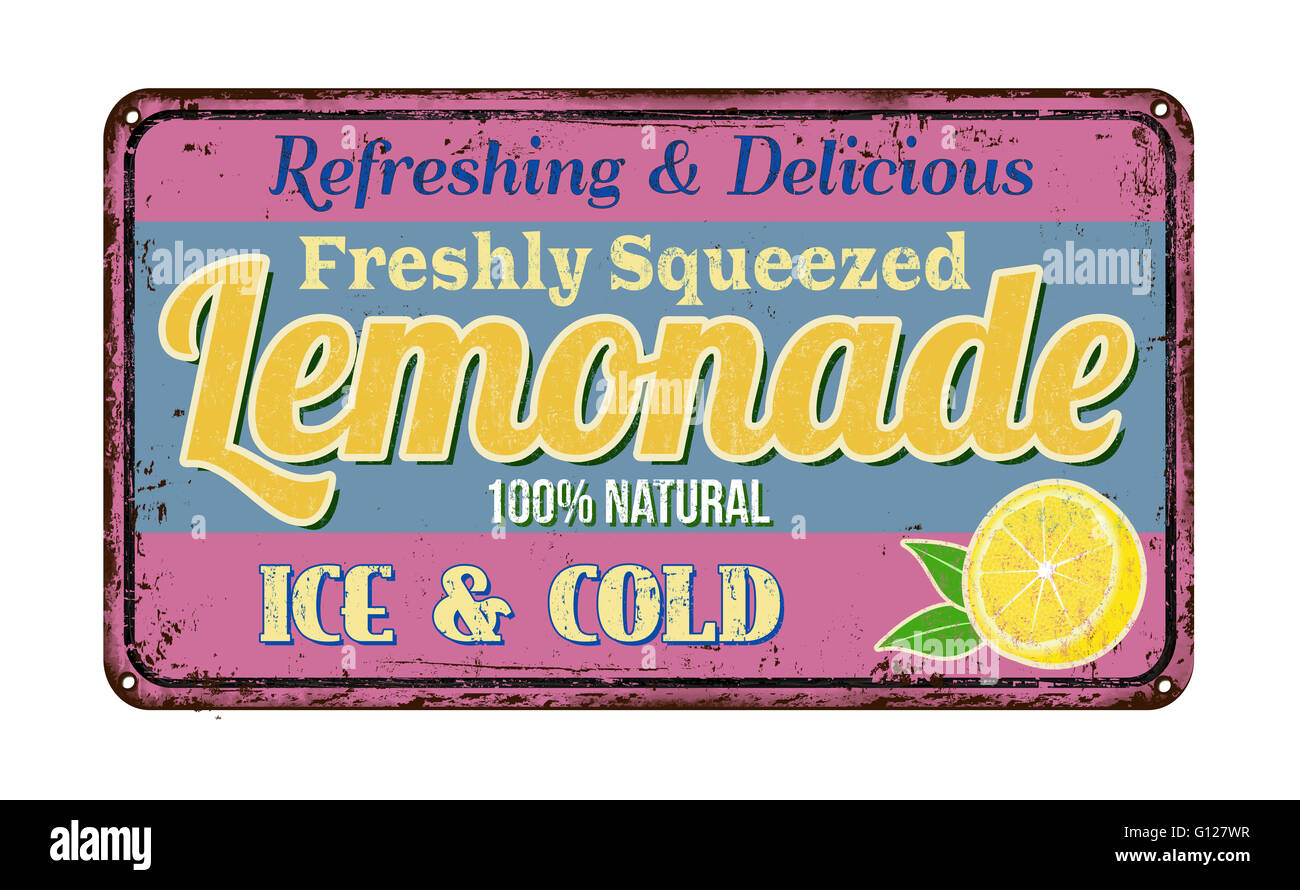 Old fashioned lemonade sign hi-res stock photography and images - Alamy