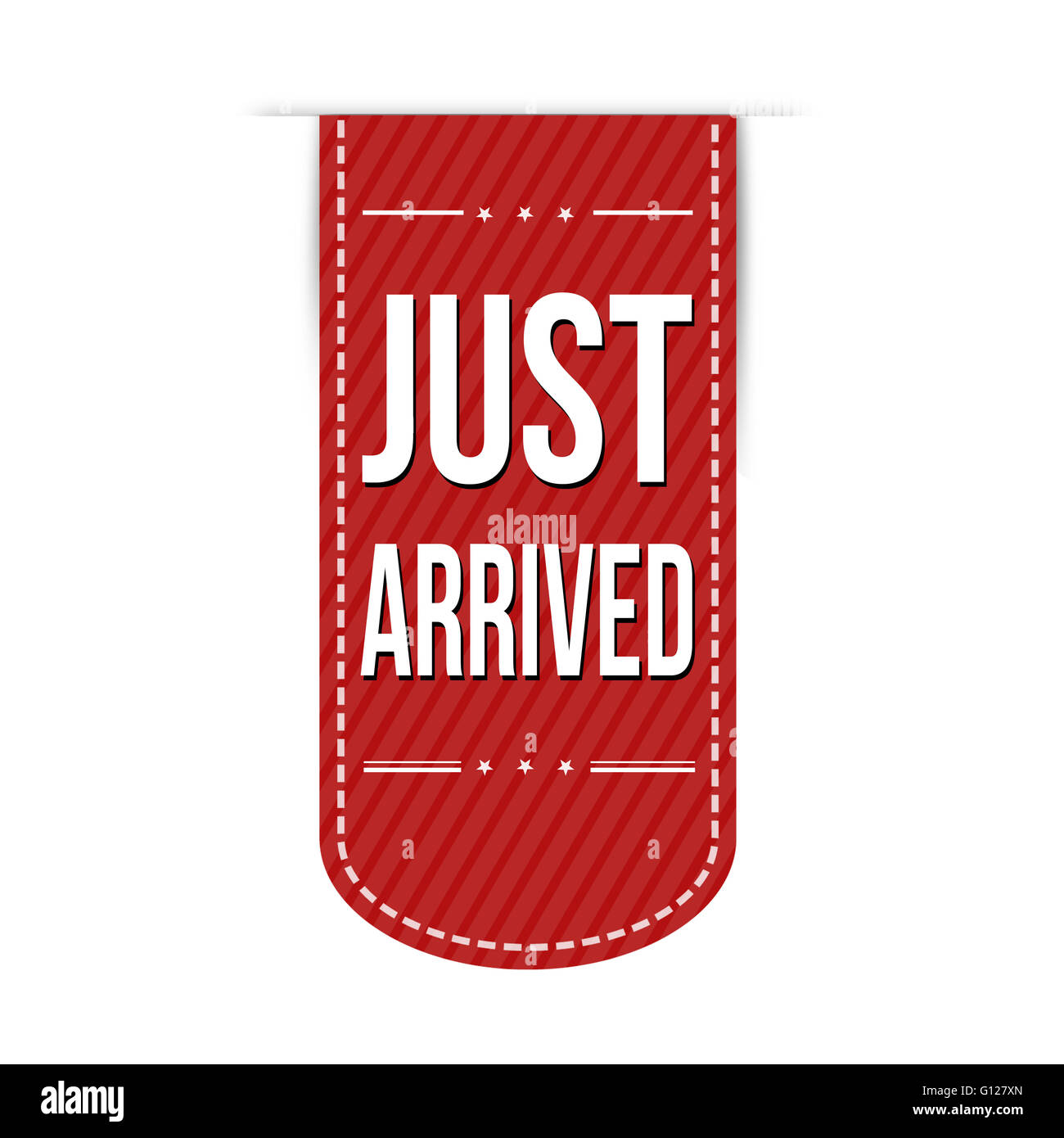Just arrived banner design over a white background, vector illustration ...