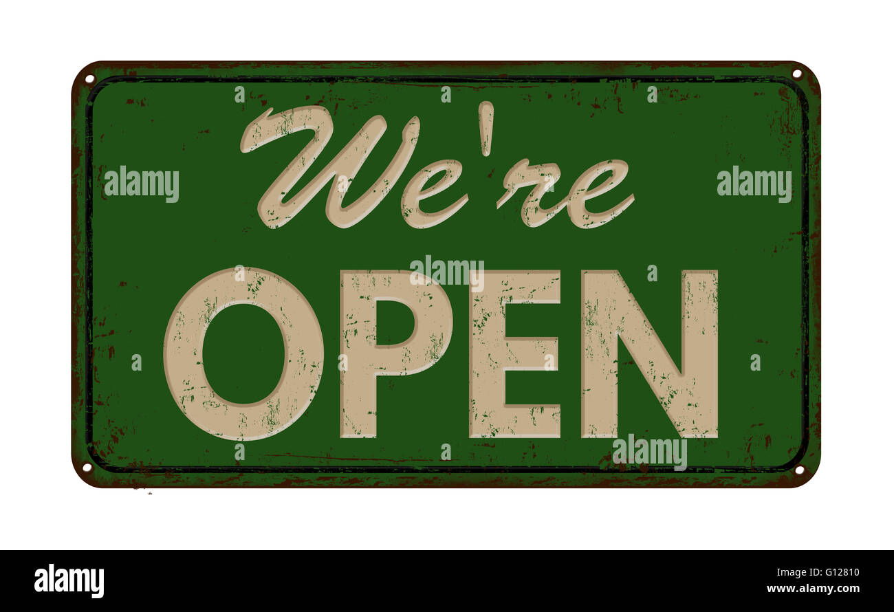 Old fashioned open sign Cut Out Stock Images & Pictures - Alamy