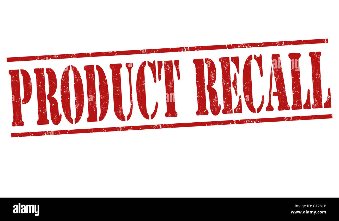 Product recall grunge rubber stamp on white background, vector ...