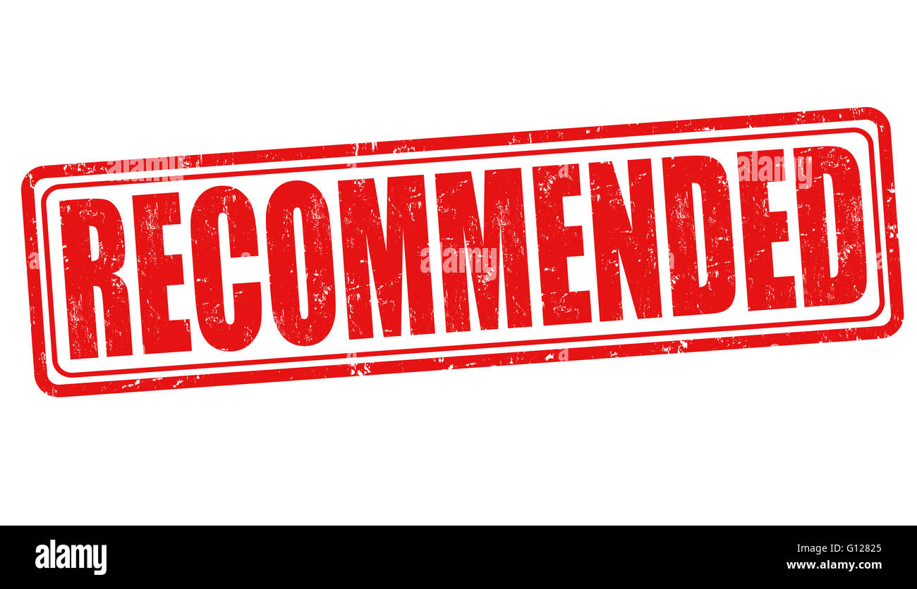 Recommended grunge rubber stamp on white background, vector ...