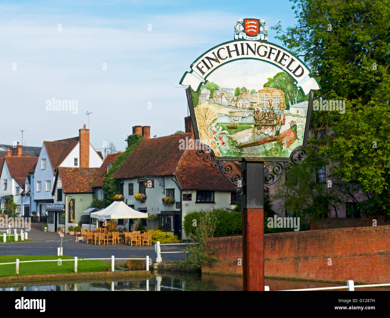 Sign in the village of Finchingfield, Essex, England UK Stock Photo - Alamy