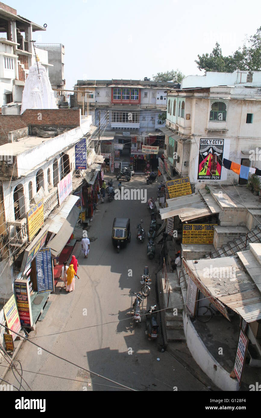 Indian street view from the a rooftop, Indian street photography, life ...