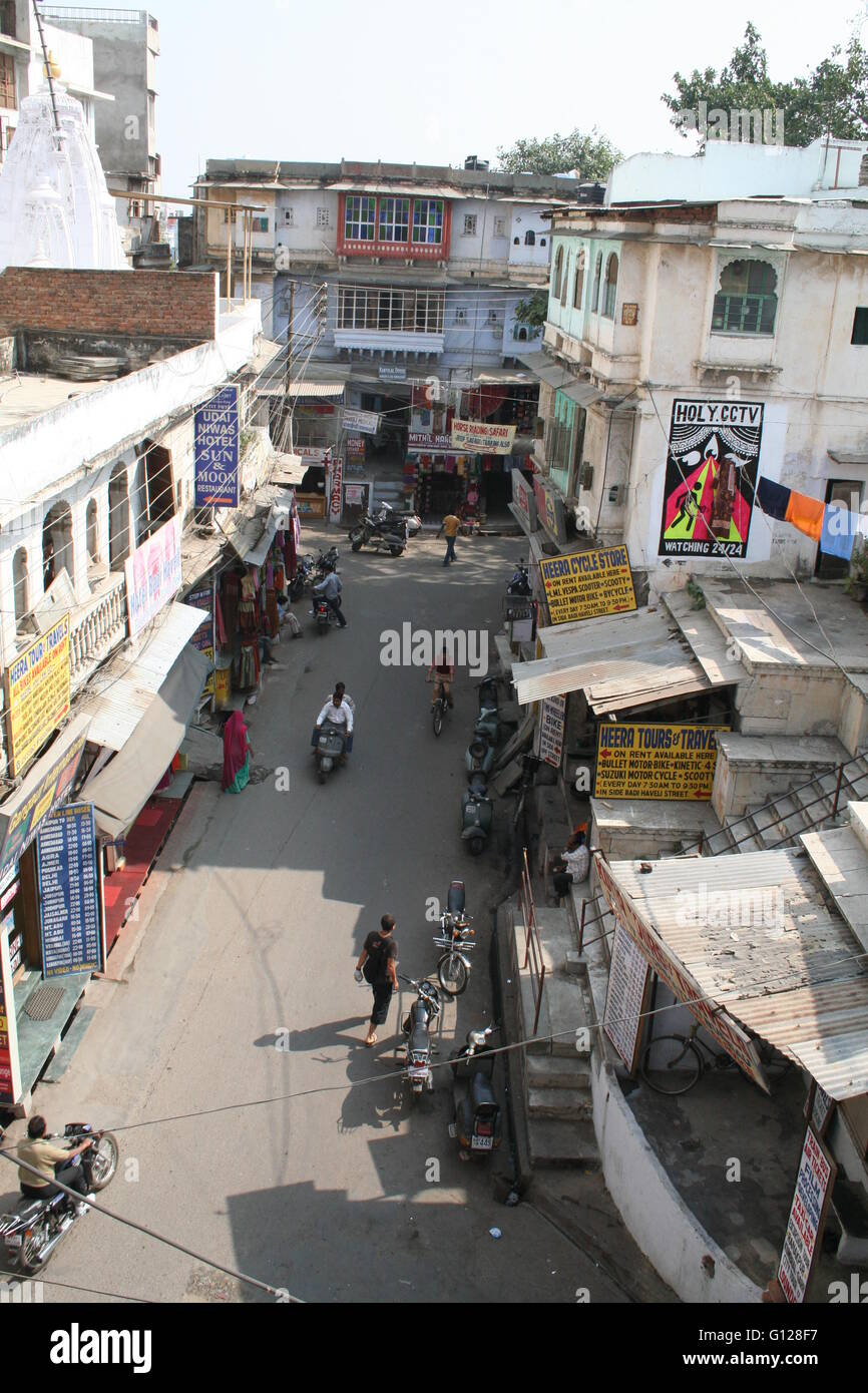 Indian street view from the a rooftop, Indian street photography, life ...
